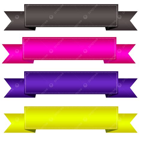 다채로운 빈 리본 레이블 텍스트 상자 비어 있는 리본 텍스트 상자 Png 일러스트 및 Psd 이미지 무료 다운로드 Pngtree