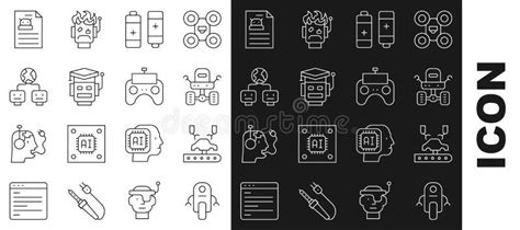 Set Line Robot Robotic Robot Arm On Factory Mars Rover Battery Artificial Intelligence