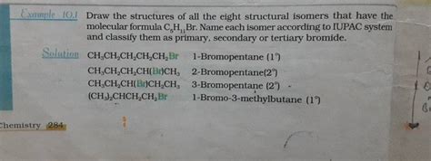 Example 10 1 Draw The Structures Of All The Eight Structural Isomers That