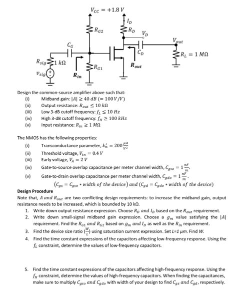 Solved Vcc V G Out Out Design The Common Source Chegg Com