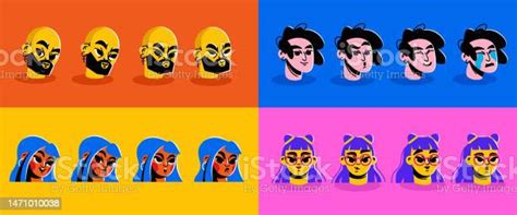 큰 문자 집합입니다 서로 다른 감정을 가진 다양한 사람들 웃고 슬프고 울고 화난 슬픔에 대한 스톡 벡터 아트 및 기타 이미지 슬픔 인물 사진 감정 Istock