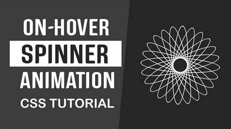 On Hover Spinner Animation Pure Css Animation Css Animation Tutorial Youtube