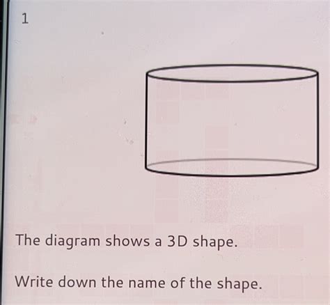 solved 1 the diagram shows a 3d shape write down the name of the shape [algebra]