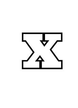 Letter X Clipart Black And White By Super Robert70 Tpt