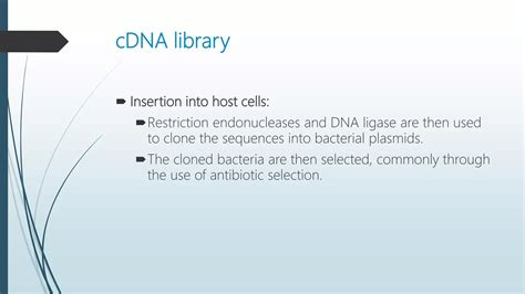 Complementary Dna Library Ppt