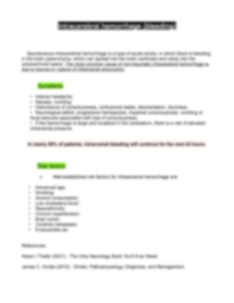 Solution Hemorhagic Stroke Etiology And Classification Of Stroke