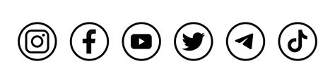 Facebook Instagram Twitter Youtube Telegram Tiktok Colección De