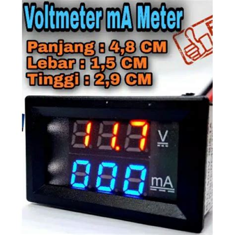 Jual Dual Volt Amp Meter Digital Mili Ampere Meter Voltmeter Voltmeter Ma Murah Shopee Indonesia