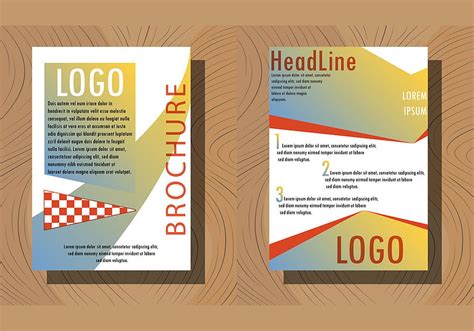 브로셔 및 추상 전단지 디자인 벡터의 집합 Ai Eps Uidownload