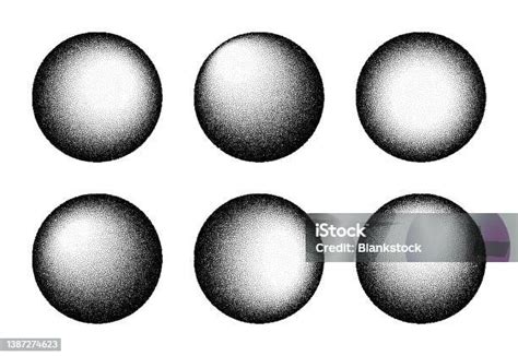 도트워크 3d 구체 배경 검은 소음 스티플 도트 점선 벡터 세트 0명에 대한 스톡 벡터 아트 및 기타 이미지 0명 거친 필름 효과 구 Istock