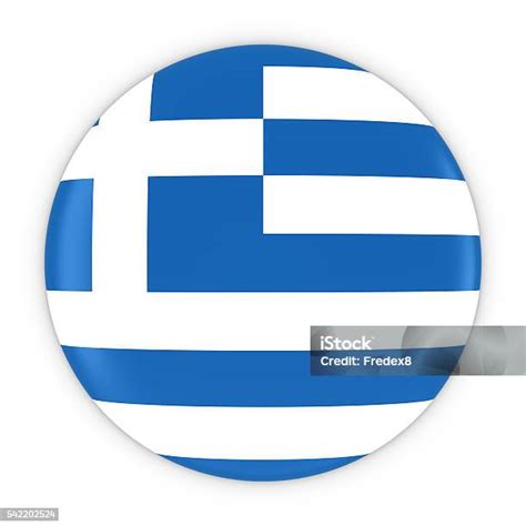 그리스 국기 버튼 그리스 배지 3d 일러스트의 국기 그리스 국기에 대한 스톡 사진 및 기타 이미지 그리스 국기 원형 누름 버튼 Istock