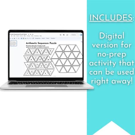 Arithmetic Sequences Puzzle Activity Digital And Printable Tpt