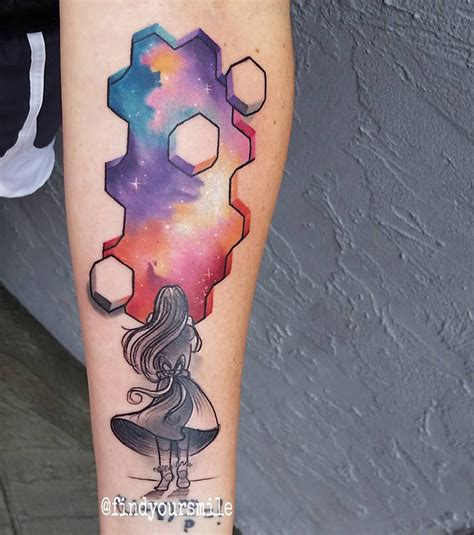 Water Color Galaxy Tattoo