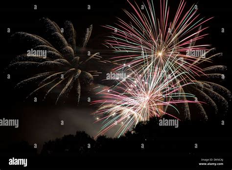Explosion Of Fireworks Stock Photo Alamy