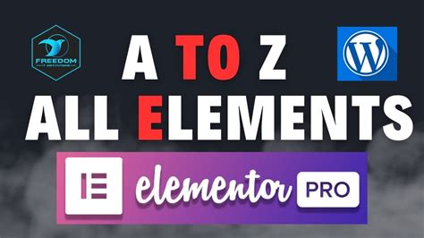 Complete Elementor Pro Tutorial ~ A To Z Guide For All Elements Youtube