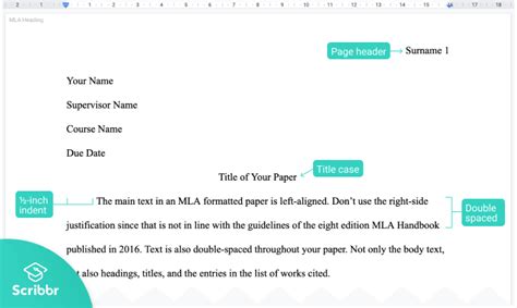 MLA Format For Academic Papers Free Template Word Docs