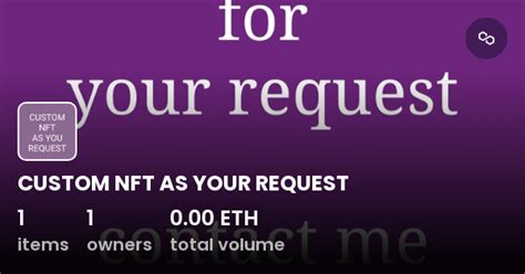 Custom Nft As Your Request Collection Opensea