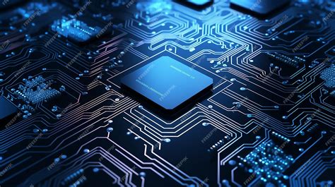 Premium Photo Technological Matrix Abstract Microchip Motherboard Background