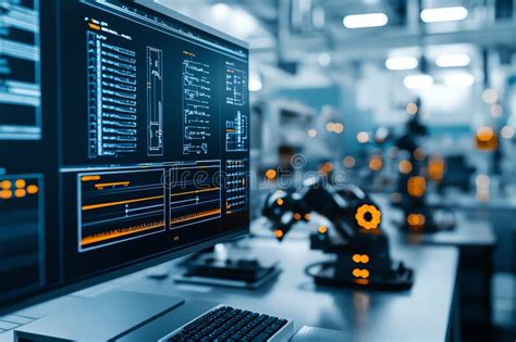 Hightech Industrial Robotic Arm In Advanced Factory Setting Showcasing Automation Technology