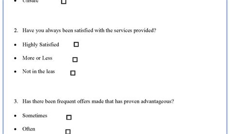 Questionnaire Layout Template Questionnaire Questions Design Template Sample Templates