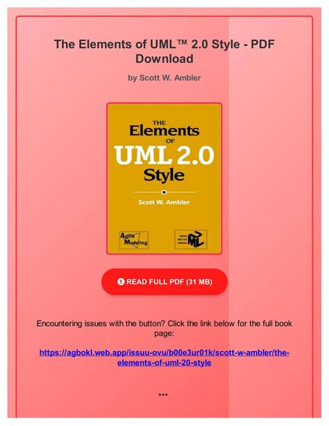 Pdf Ebook The Elements Of Uml™ 2 0 Style By Scott W Ambler By Trevacarrollwn Issuu