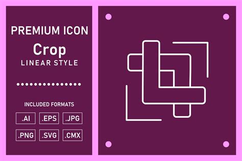 Crop Vector Line Icon Design Graphic By Glyphinder Creative Fabrica