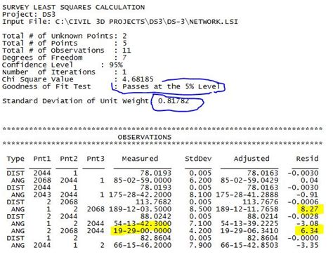 How To Apply Least Square Adjustment On Traverse Observation S Autodesk Community