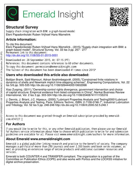 Pdf Supply Chain Integration With Bim A Graph Based Model