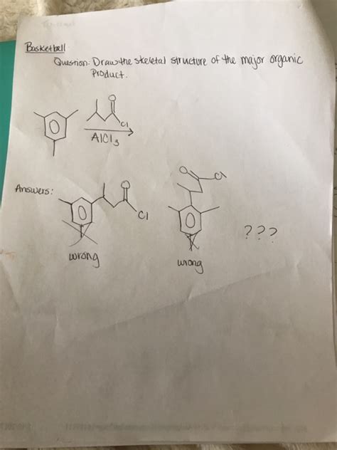 Solved Draw The Skeletal Structure Of The Major Organic