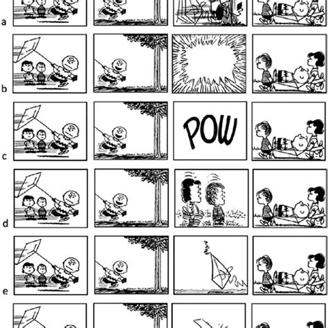 visual narrative sequences with a an explicit event b an action