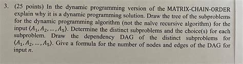 Solved In The Dynamic Programming Version Of The