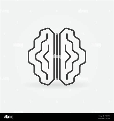 Artificial Intelligence Digital Brain Vector Concept Thin Line Icon Or Symbol Stock Vector Image