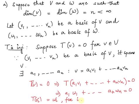 Solved 3 Suppose That V And W Are Vector Spaces Over R And L V â† W Is An Injective Linear