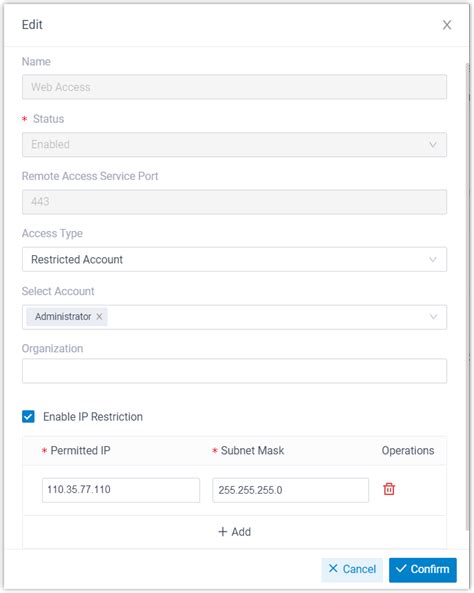 configure network for remote web access by a yeastar fqdn