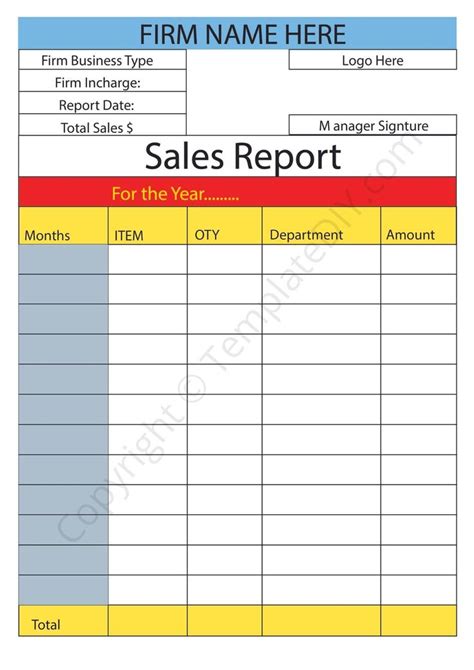 Excel Sales Report Template