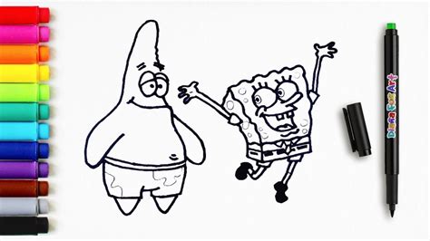 How To Draw Spongebob Squarepants And Patrick Star Drawing And