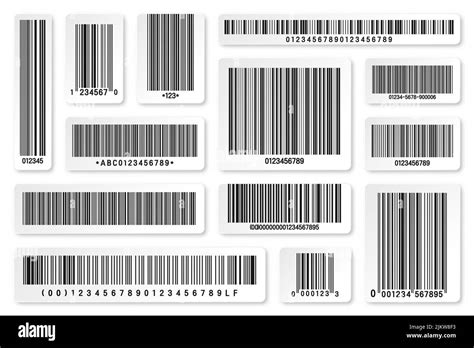 Set Of Product Barcodes Identification Tracking Code Serial Number Product Id With Digital