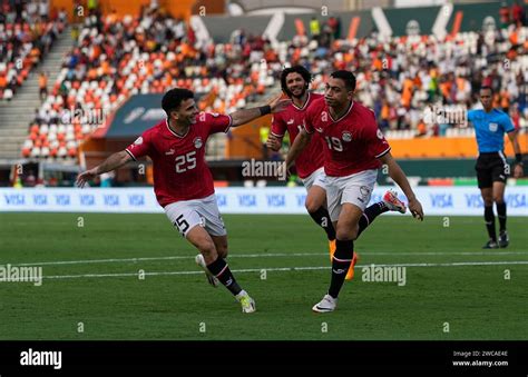 January 14 2024 Mostafa Mohamed Mohamed Ahmed Abdalla Egypt Scores The Teams First Goal