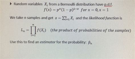 Solved Random Variables X From A Bernoulli Distribution Chegg Com