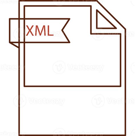 Xml File Format Icon Black Outline And Light Color Text Illustration 57326064 Png