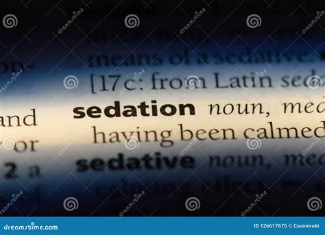 Sedation Stock Image Image Of Sedation Text Definition 126617675