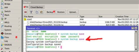 cara backup mikrotik otomatis online and local
