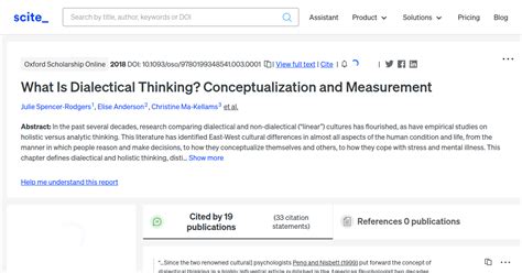 What Is Dialectical Thinking Conceptualization And Measurement