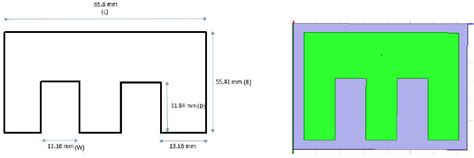 Schematic Of E Microstrip Patch Download Scientific Diagram