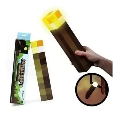 Lámpara Antorcha Minecraft Recargable Juguete Y Adorno 28cm Mercadolibre