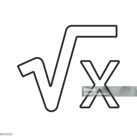 X 圖示的平方根向量圖形及更多主題圖片 主題 代數 剪裁圖 Istock