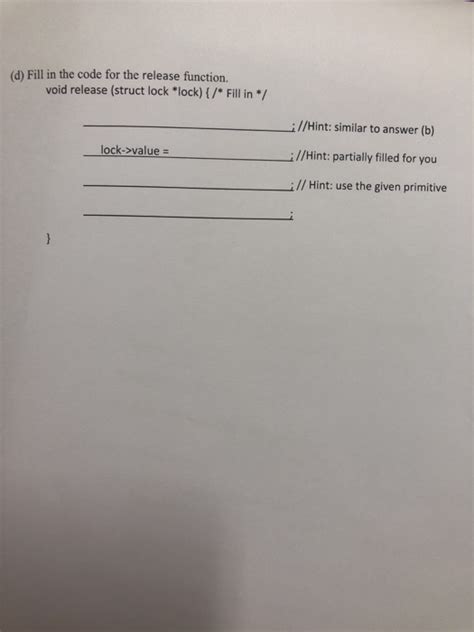 Solved Part 3 Atomic Synchronization Primitives In Class