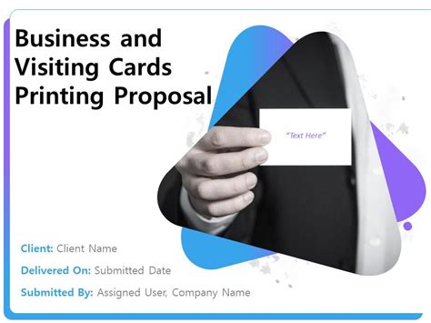 Business And Visiting Cards Printing Proposal Powerpoint Presentation Slides Presentation