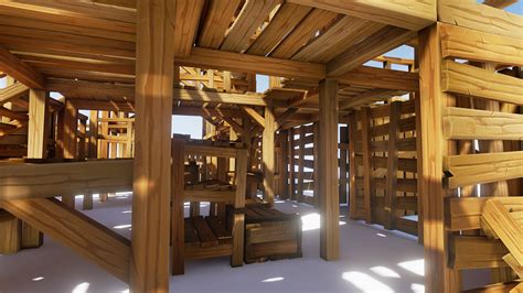 Modular Wooden Prop Pack In Props Ue Marketplace