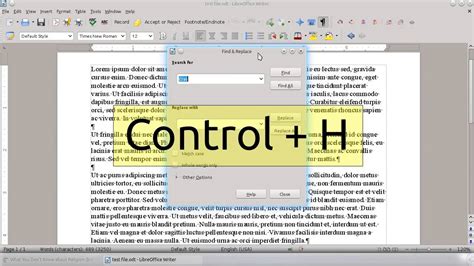 Libreoffice 4 How To Use Find And Replace Youtube